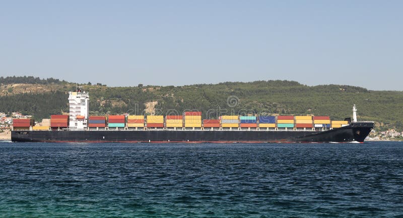 Container Ship Carrying Goods Stock Photo - Image of cargo, import ...