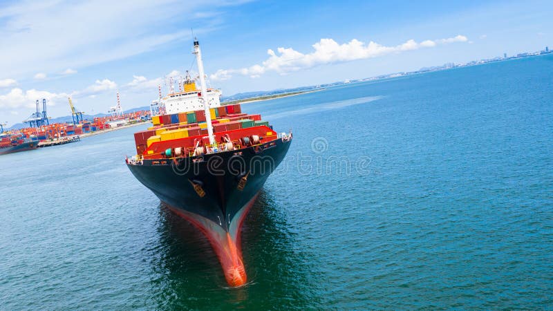 Container Ship Carrying Container in Import Export Business Logistic ...