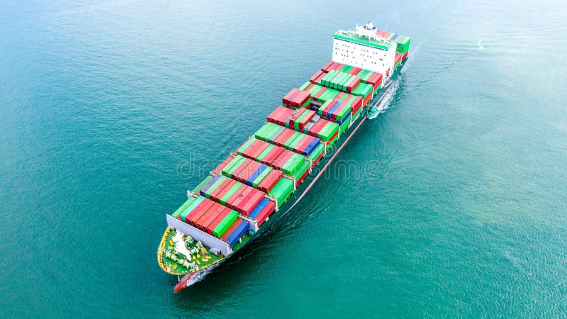 Container Ship Carrying Container for Import and Export, Business ...