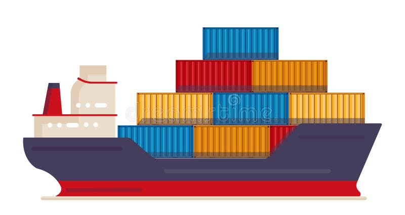 Container Ship Cartoon Stock Illustrations – 3,297 Container Ship ...