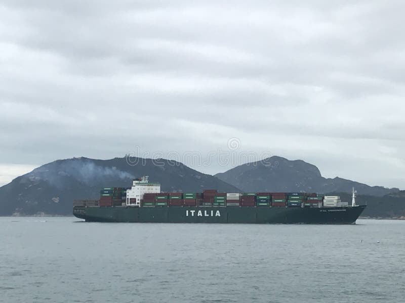 Container ship editorial stock photo. Image of sailing - 107103008