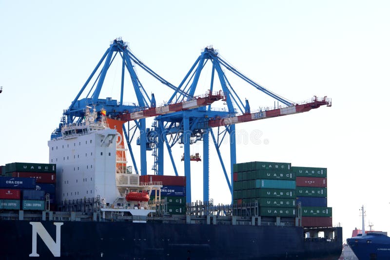 Container ship editorial stock image. Image of navigation - 55241059