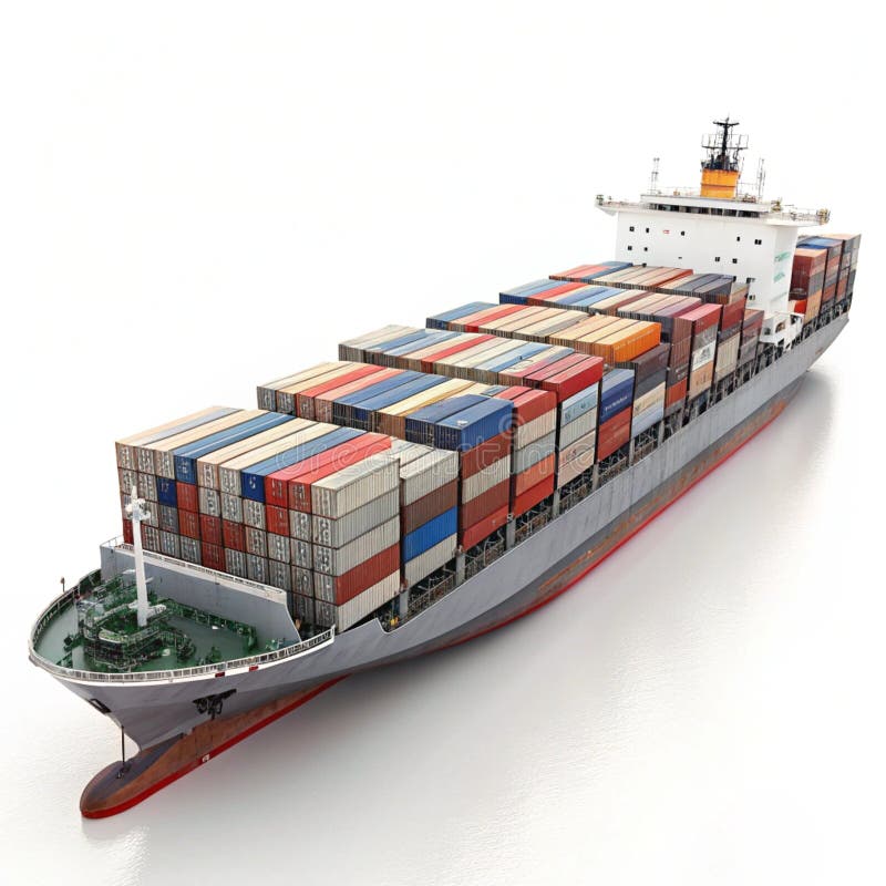 Container Ship 3D Modeling PSD File Realistic Stock Illustration ...