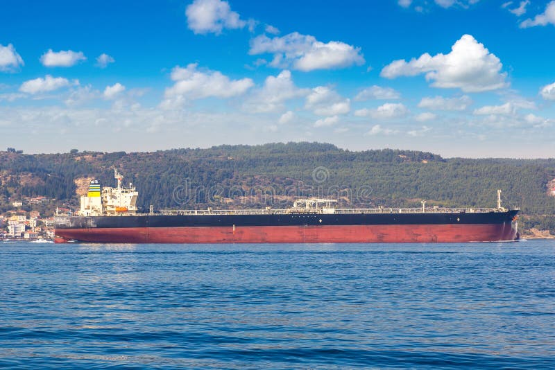 Container Ship in Dardanelles Strait, Turkey Stock Photo - Image of ...