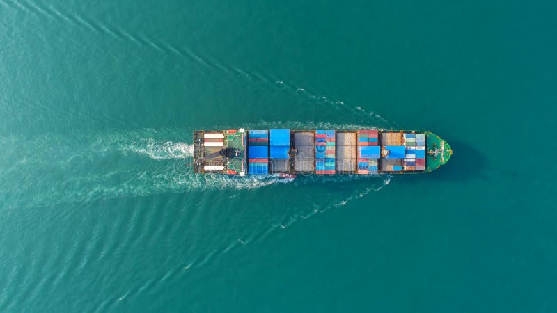 Container Ship in Export and Import Business and Logistics. Ship Stock ...