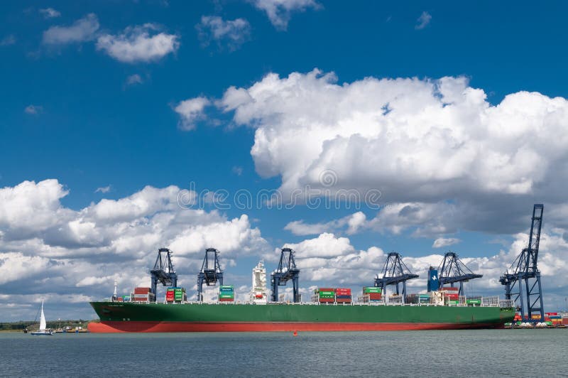 Container Ship at Felixstowe Docks Editorial Photo - Image of suffolk ...
