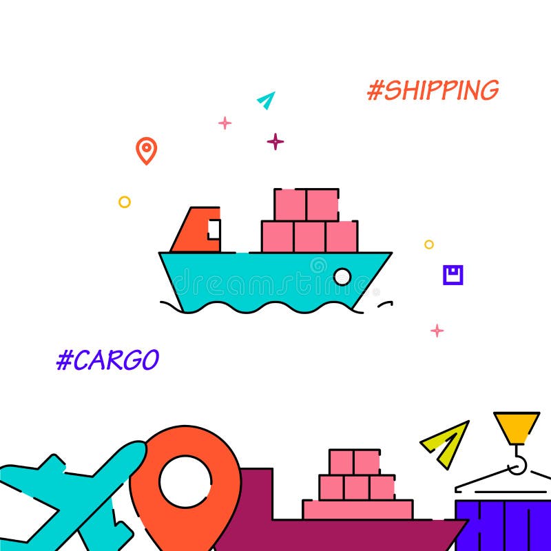 Icon Colored Shipping Container Stock Illustrations – 991 Icon Colored ...