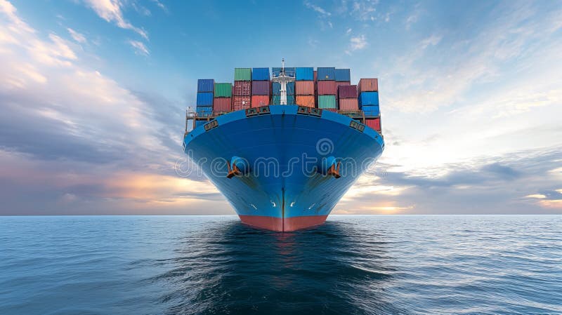 Container Ship Full Load Container for Logistics in the Center of the ...