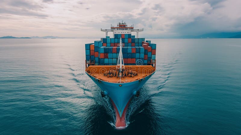 Container Ship Full Load Container for Logistics in the Center of the ...