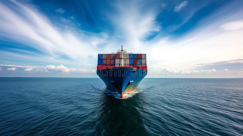 Container Ship Full Load Container for Logistics in the Center of the ...