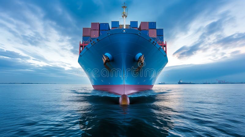 Container Ship Full Load Container for Logistics in the Center of the ...