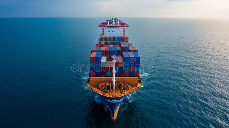 Container Ship Full Load Container for Logistics in the Center of the ...