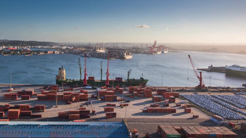 Durban Harbour and City Time-lapse, South Africa Stock Footage - Video ...
