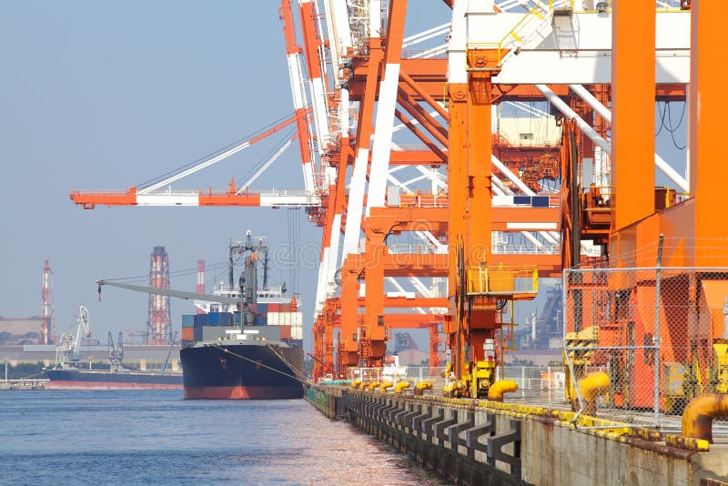 Container Ship in the Harbor Stock Image - Image of heaven, giant: 33722153