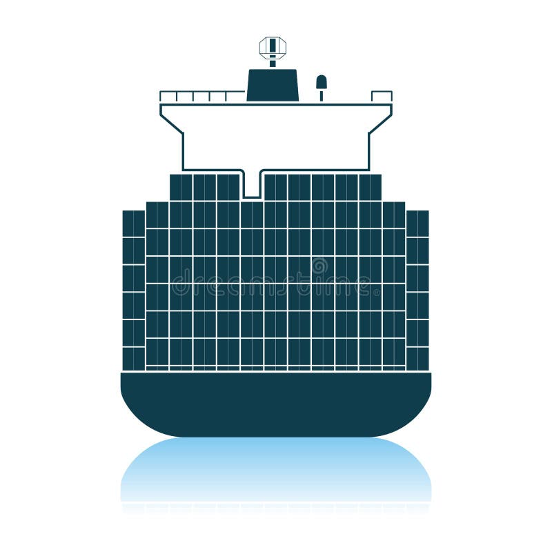 Container Ship Icon stock vector. Illustration of icon - 151591822