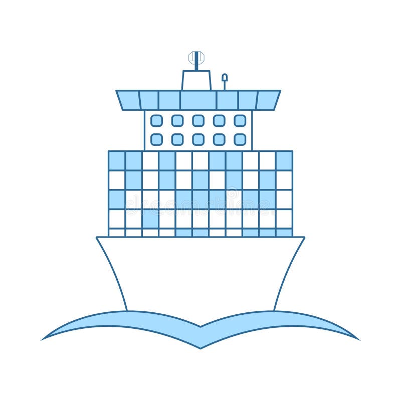 Container Ship Icon stock vector. Illustration of carrier - 152993460