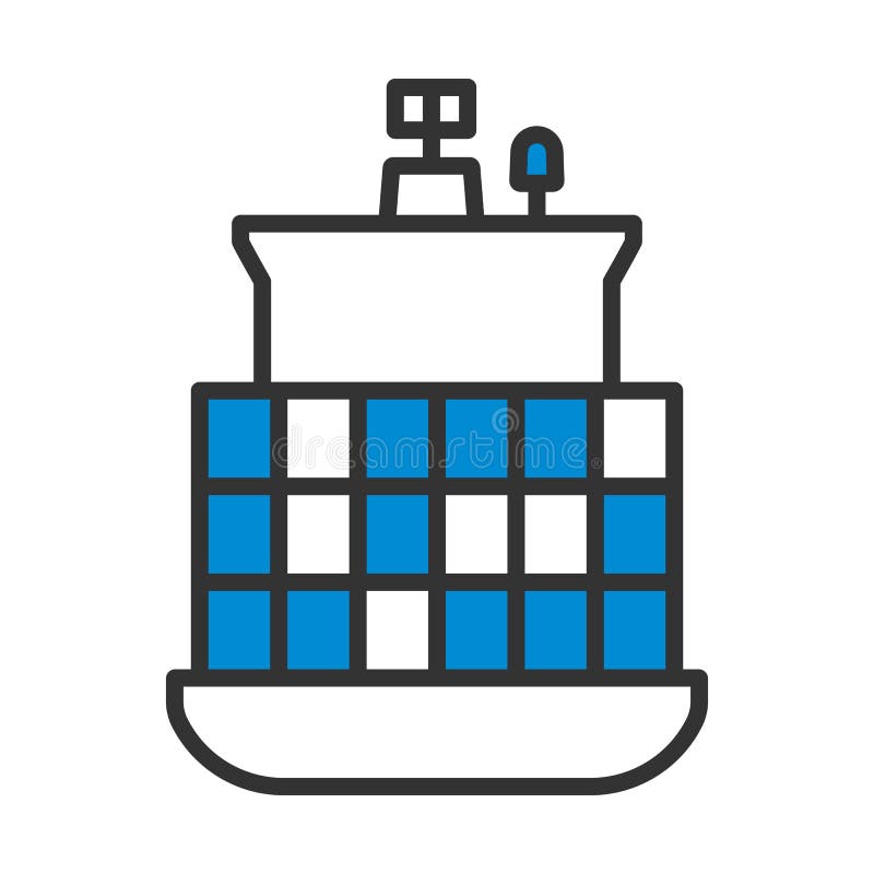 Container Ship Icon stock vector. Illustration of container - 255255054