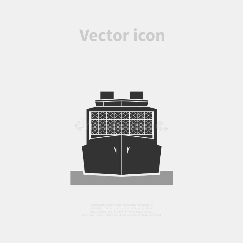 Container ship icon stock vector. Illustration of export - 80001052