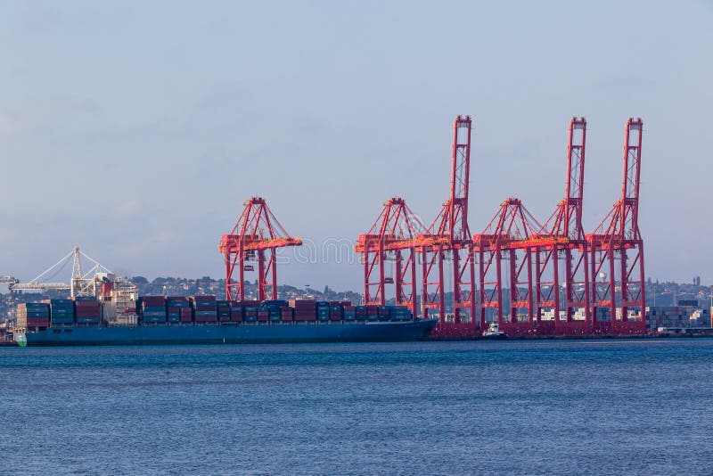 Container Ship Cranes Harbor Editorial Photography - Image of cranes ...