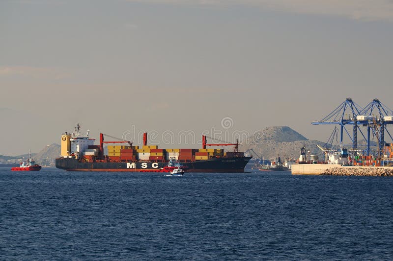 Container Ship MSC RHIANNON - Piraeus, Greece Editorial Photography ...