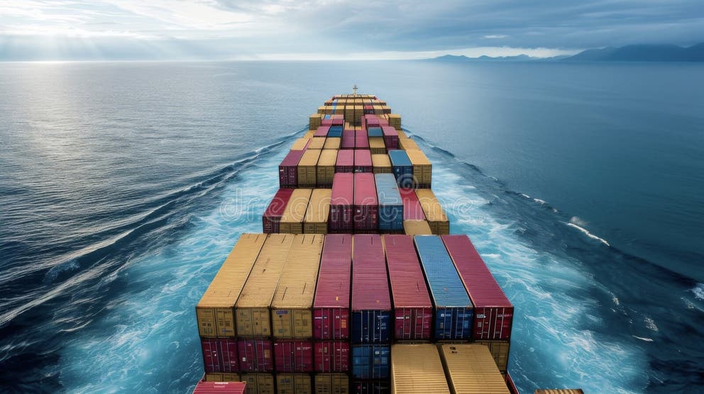 A Container Ship Ping through a Narrow C with the Captain Utilizing ...