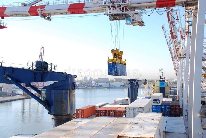 Container Ship Port stock photo. Image of import, harbour - 8114114