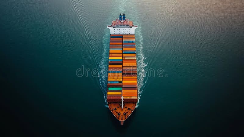 Container Ship at Sea Global Logistics, Shipping, and Freight ...