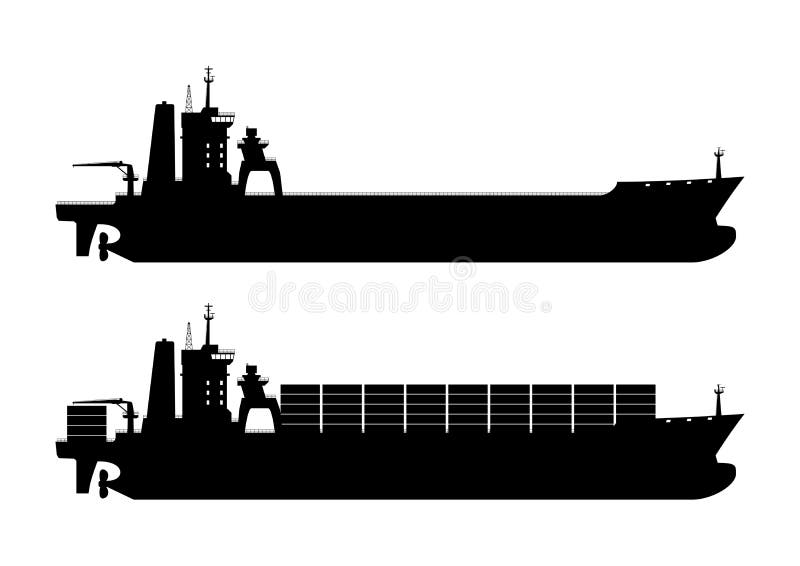 Container ship. stock vector. Illustration of maritime - 96267470