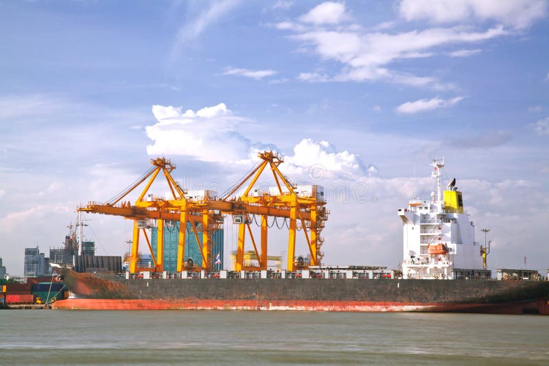 Container Ship trading stock photo. Image of industry - 25741730