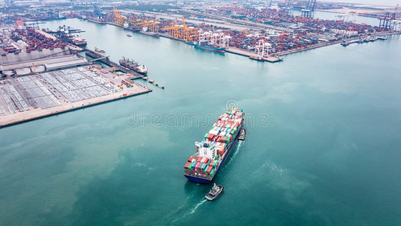 Container Ship Transporting Cargo Logistic Import and Export Goods ...