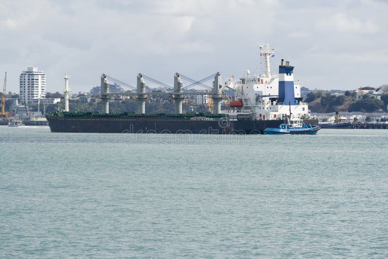 Container Ship & Tug Boat Stock Photo - Image of business, freight: 3345206