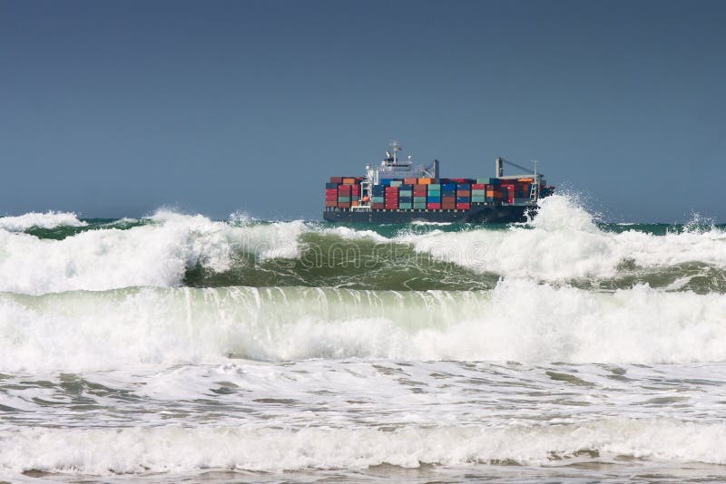 Container vessel stock photo. Image of hatchcover, commerce - 26771116