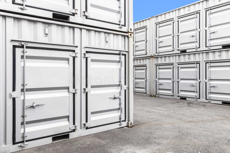 Container Shipping at Dockyard in the Port Industrial Area Stock Photo ...