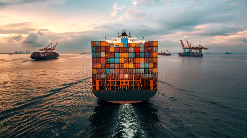 Container Shipping Logistics Cargo Shipyard Export Import Carrier Trade ...