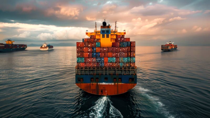 Container Shipping Logistics Cargo Shipyard Export Import Carrier Trade ...