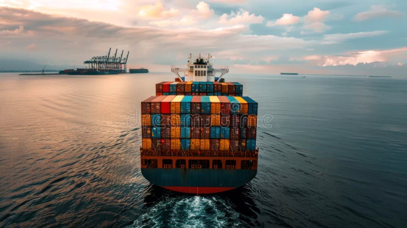 Container Shipping Logistics Cargo Shipyard Export Import Carrier Trade ...