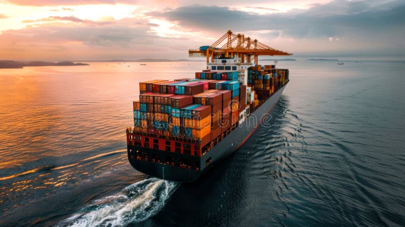 Container Shipping Logistics Cargo Shipyard Export Import Carrier Trade ...