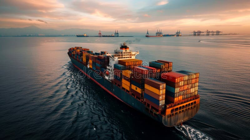 Container Shipping Logistics Cargo Shipyard Export Import Carrier Trade ...