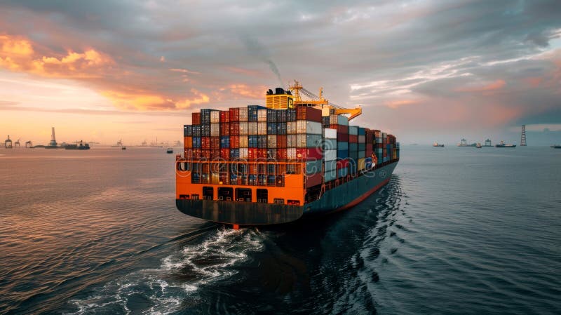 Container Shipping Logistics Cargo Shipyard Export Import Carrier Trade ...