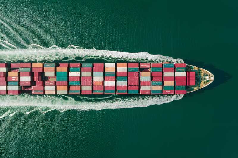 Container Ships Transporting Cargo Internationally Across Asia Pacific ...