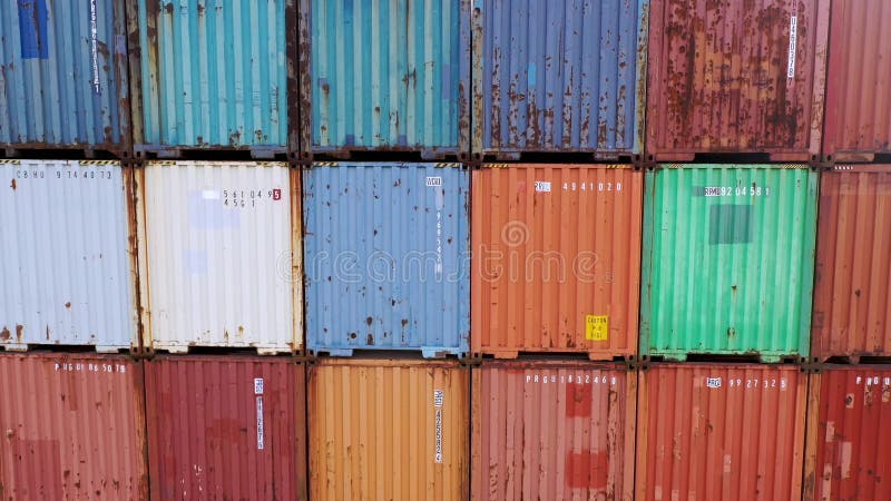 Container Stack Background, Stack of Container, Logistic Import Export ...