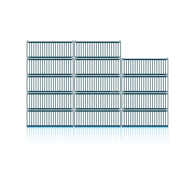 Container stack icon stock vector. Illustration of crate - 142325294