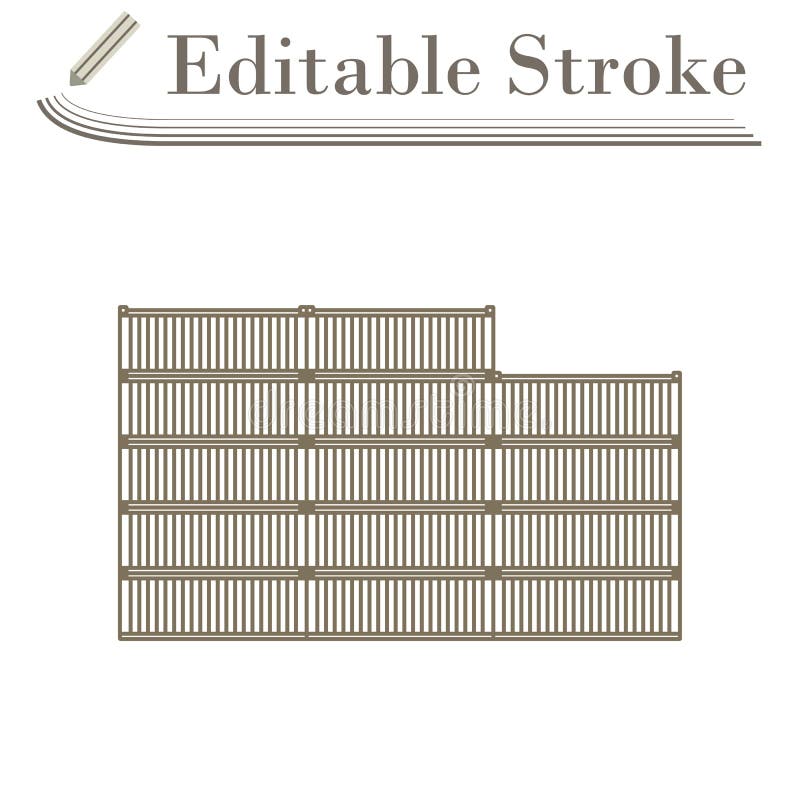 Container Stack Icon stock vector. Illustration of bold - 249859144