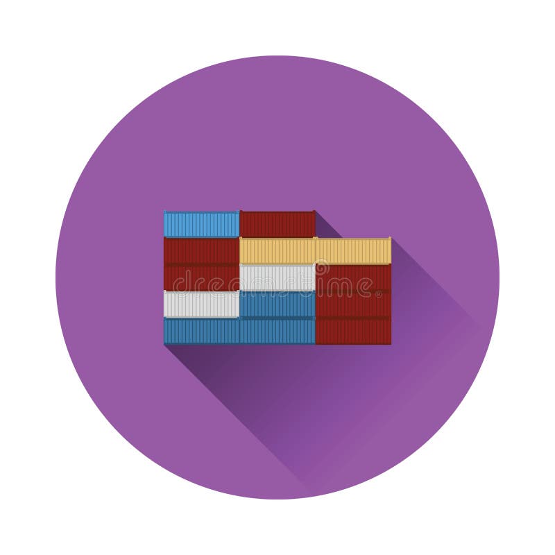 Container stack icon stock vector. Illustration of crate - 142325294