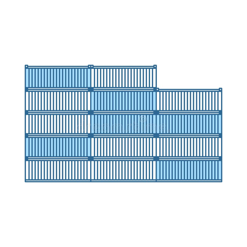 Container Stack Icon stock vector. Illustration of isolated - 154770126
