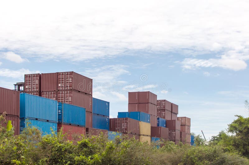 Container stock image. Image of commercial, stack, export - 61838651