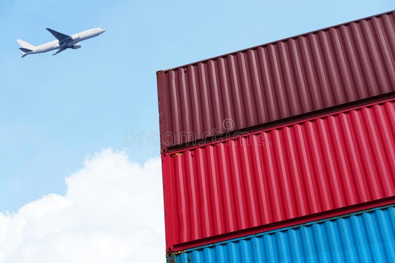 Multiple Exposures of Business Shipping, Logistics, Industry Background ...