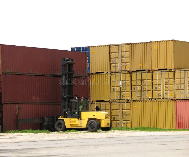 Container stacks stock image. Image of park, metal, cargo - 71445