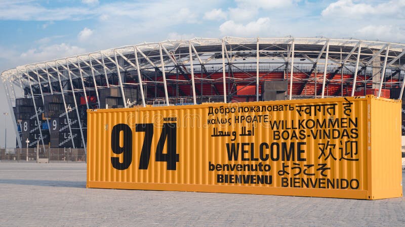 974 Container Stadium in Qatar Stock Photo - Image of attraction ...