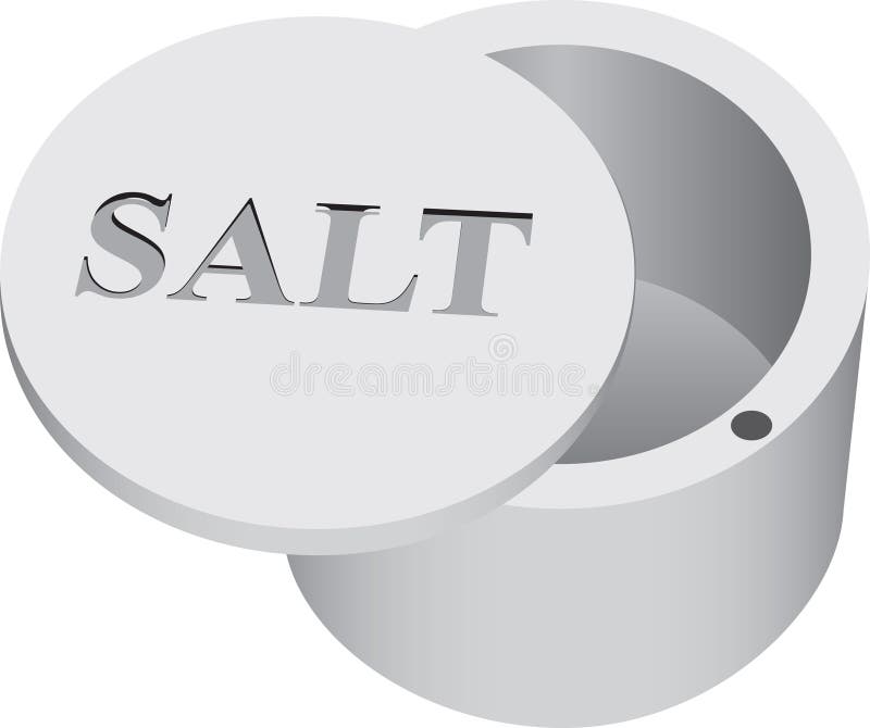 Container for storing salt stock vector. Illustration of salt - 238221795